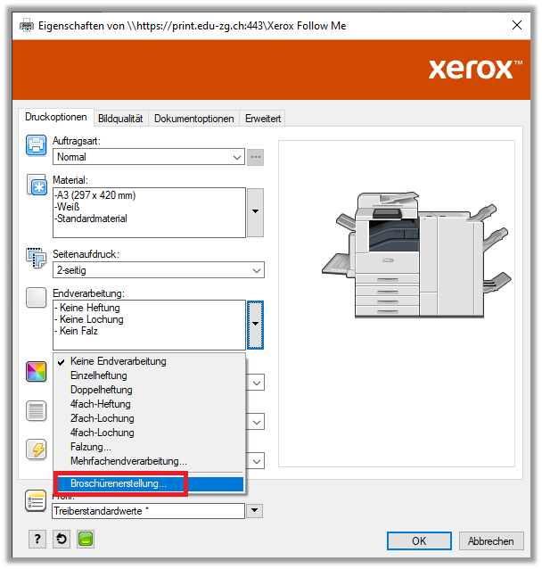 Broschürendruck - A4 hoch, doppelseitig, gefaltet und zweifach in der Mitte geheftet - KSZ: Help